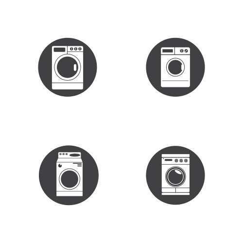Washing machine logo Royalty Free Vector Image