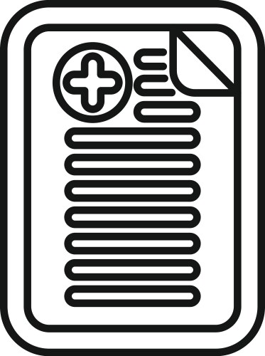 Medical history icon showing patient record Vector Image