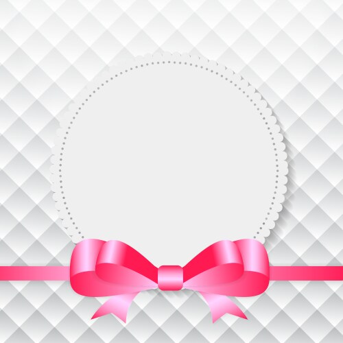 Vintage frame with bow background Royalty Free Vector Image