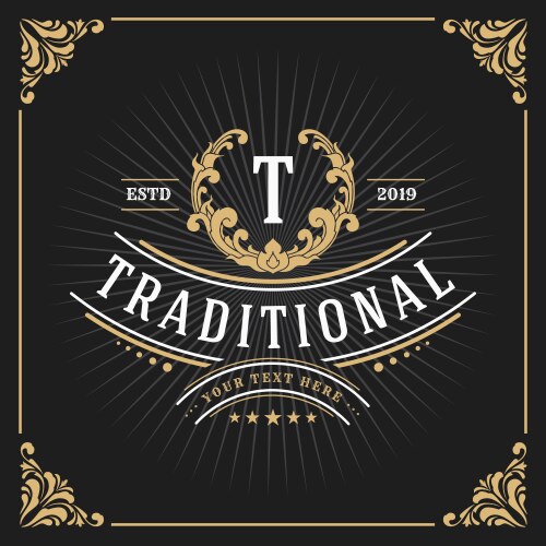 Monogram design elements english letters Vector Image