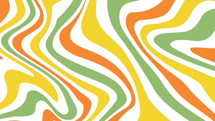 Acid wave rainbow line backgrounds in 1970s 1960s Vector Image