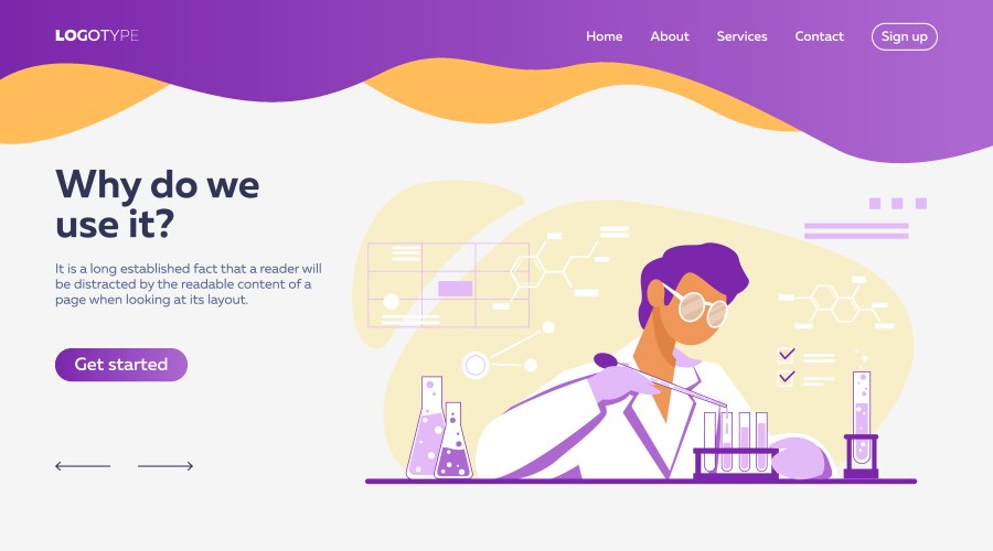 Diagnostic laboratory poster with lab equipments Vector Image