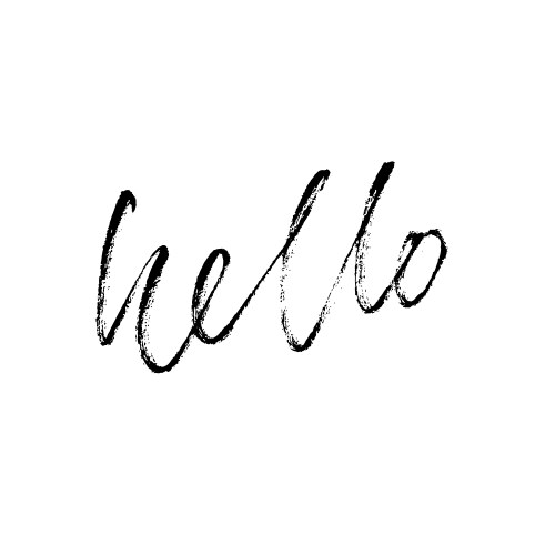 Hello hand drawn lettering modern calligraphy Vector Image