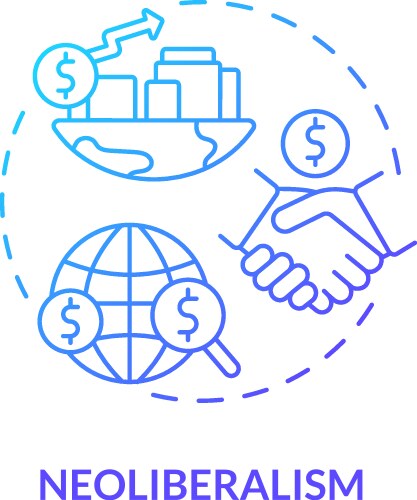 Neoliberalism concept icon Royalty Free Vector Image