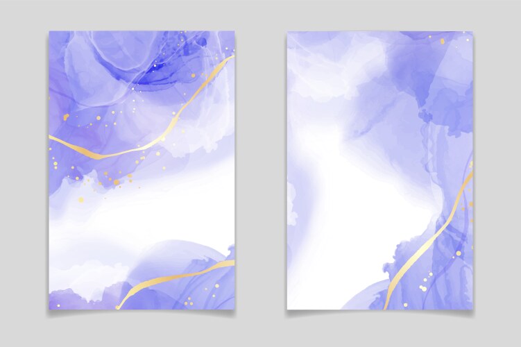 Purple lavender liquid watercolor background Vector Image