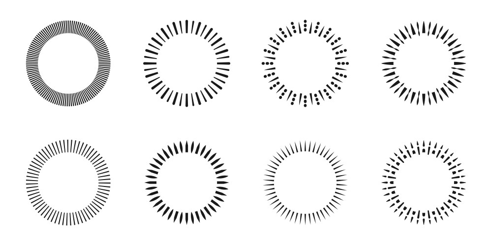 Thin gold frame of different shapes rectangular Vector Image