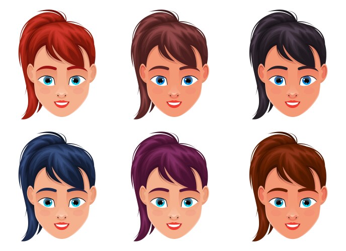 Woman hair design isolated on white background Vector Image