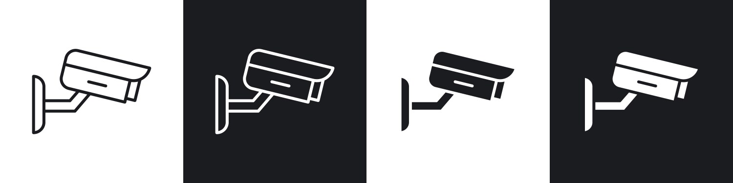 Cctv icon set Royalty Free Vector Image - VectorStock