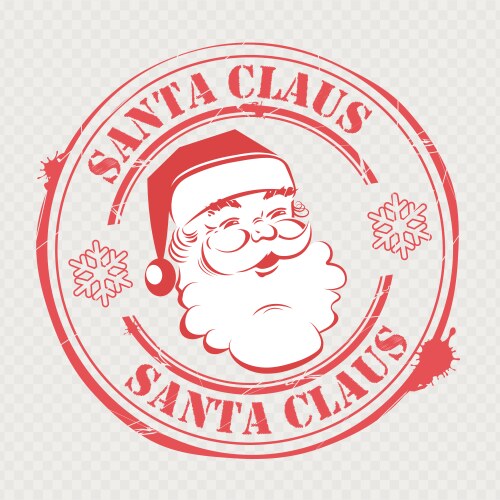 Santa claus approved stamp Royalty Free Vector Image