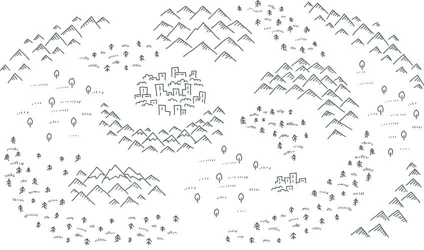 Drawing Small Town Vector Images (over 1,000)