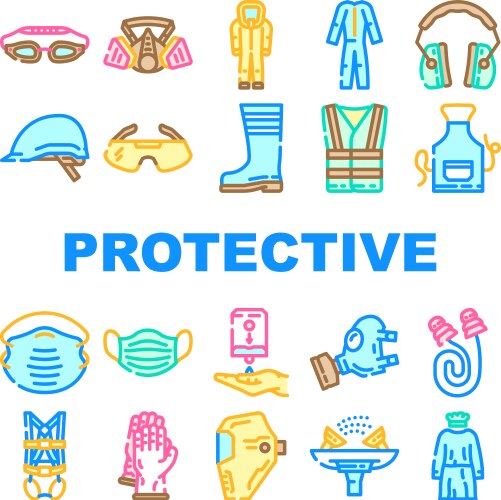 Personal protective equipment ppe icon hand drawn Vector Image
