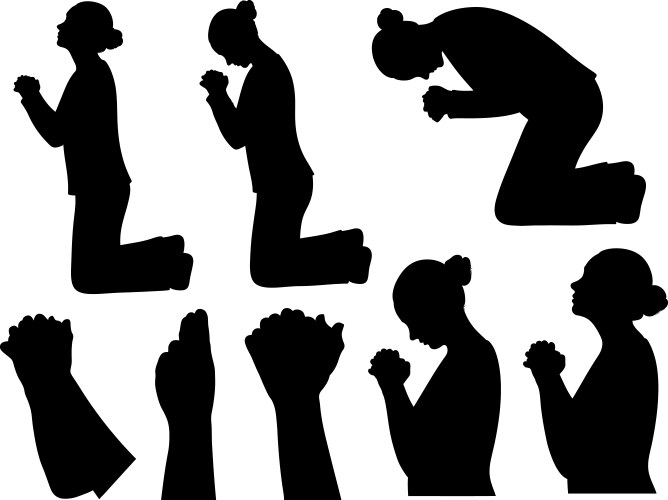 Kneeling Praying Vector Images (over 940)