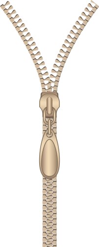 Jacket zipper icon simple style Royalty Free Vector Image