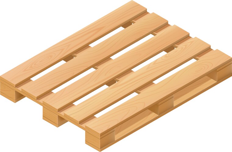 Wooden Pallet Side View Royalty Free Vector Image