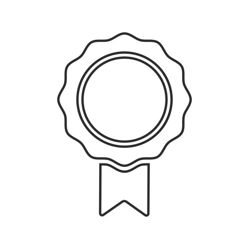 Certificate badge award icon premium quality Vector Image