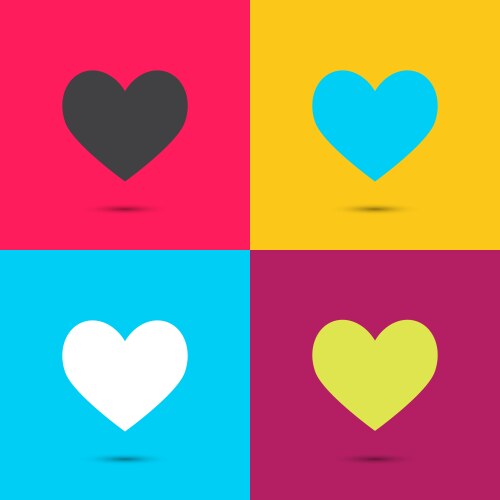 Valentine decor with two half heart Royalty Free Vector