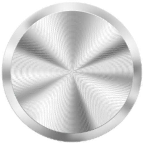 Blank round polished gold metal badge on white Vector Image