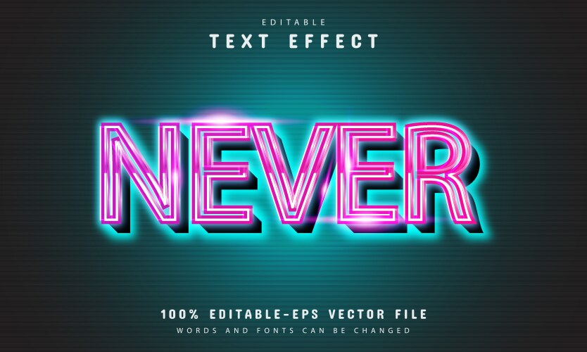 Nice text editable font effect Royalty Free Vector Image