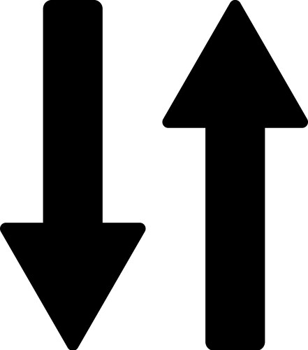 Double arrow icon two side symbol Royalty Free Vector Image