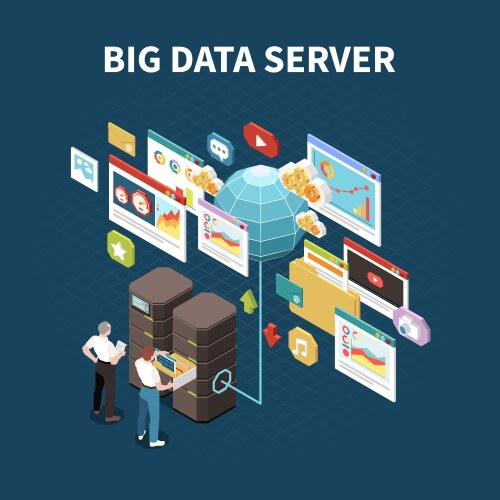 Big data 2x2 design concept Royalty Free Vector Image