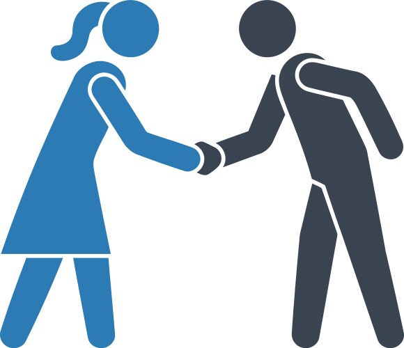 Casual greeting icon Royalty Free Vector Image