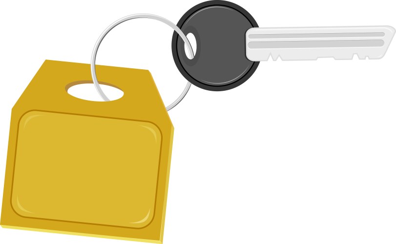 Silhouette key ring with alarm system Royalty Free Vector