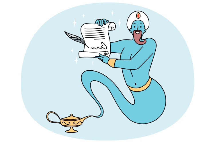 Genie Royalty Free Vector Image - VectorStock