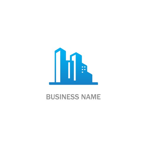 Modern building company logo Royalty Free Vector Image
