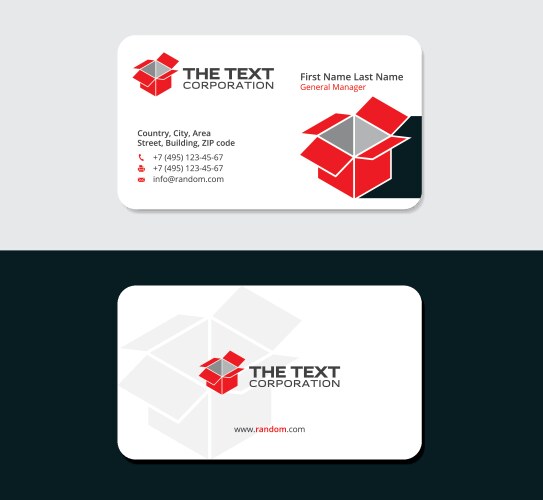 Abstract name card business design Royalty Free Vector Image