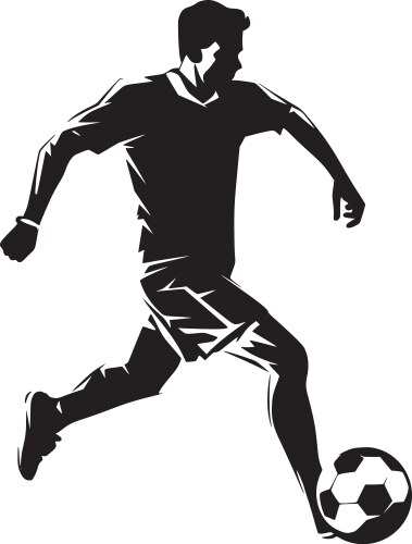 Football - black and white Royalty Free Vector Image