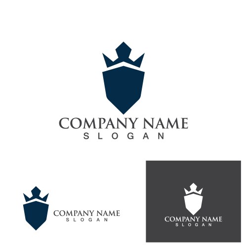 Security guard logo design shield Royalty Free Vector Image