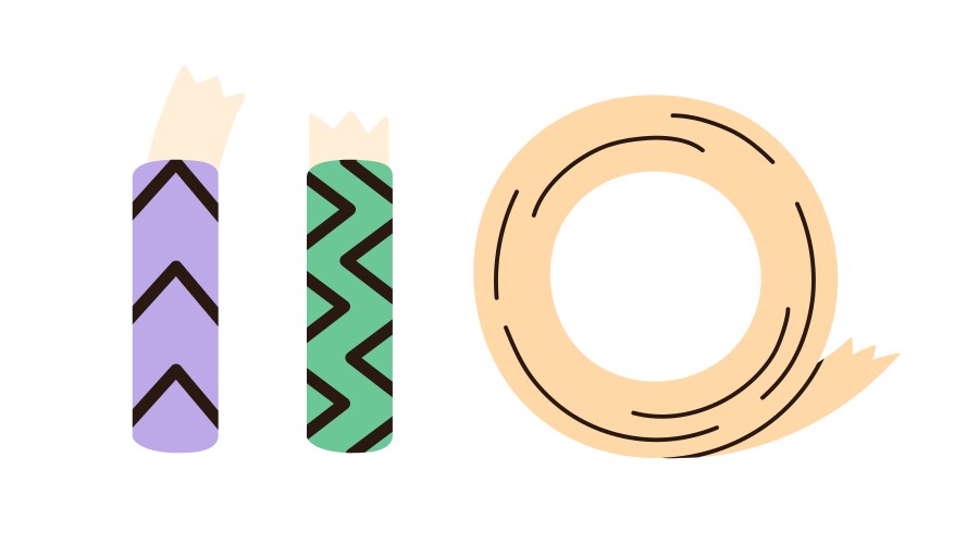 Sticky strips adhesive tapes packs glue paper Vector Image