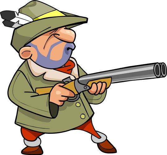 Cartoon trapper Royalty Free Vector Image - VectorStock