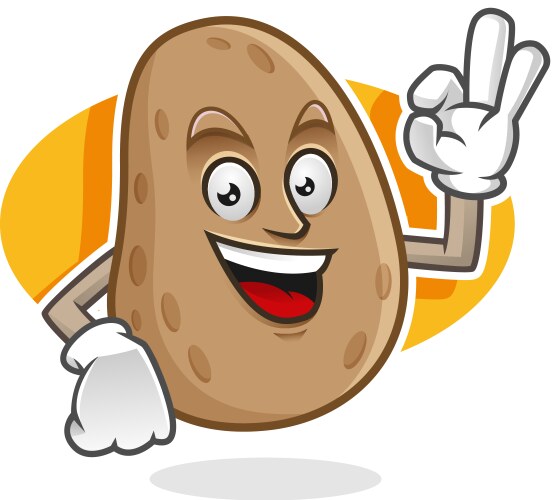 Potato character Royalty Free Vector Image - VectorStock