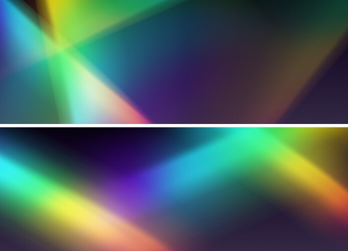 Rainbow refraction overlay prism light effect Vector Image