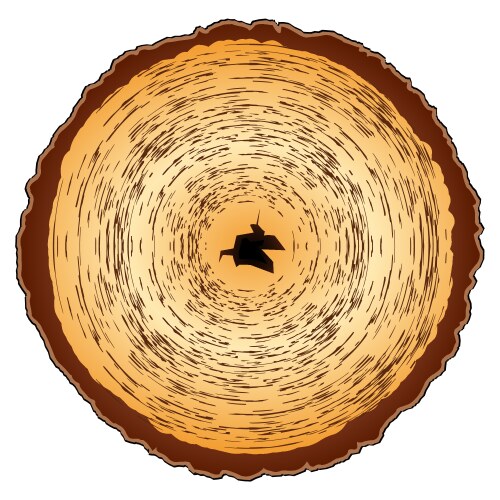 Wooden log cut Royalty Free Vector Image - VectorStock