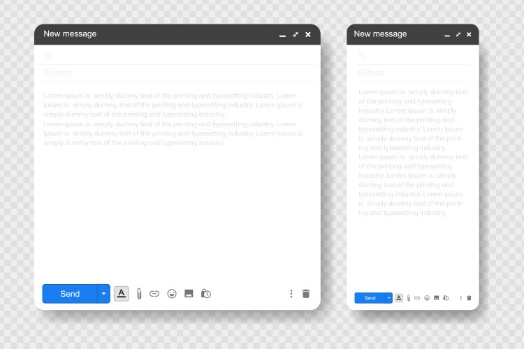 Transparent internet browser window user Vector Image
