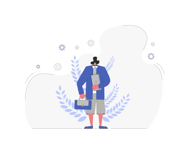 Bleisure concept work life balance person Vector Image