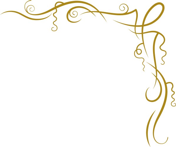 Corner border calligraphy line Royalty Free Vector Image