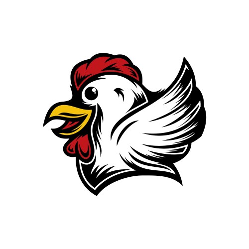 Chicken farm logo template design Royalty Free Vector Image