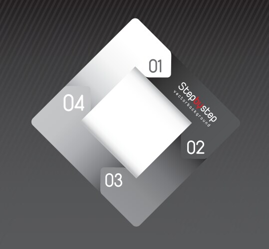 Green template numbers step Royalty Free Vector Image