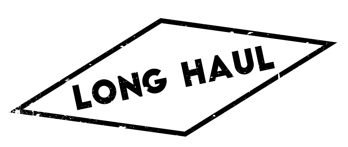 Long haul rubber stamp Royalty Free Vector Image