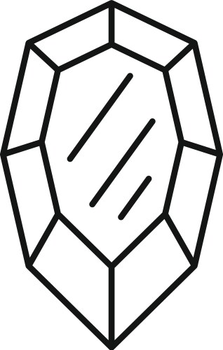 Ruby red angular heart icon Royalty Free Vector Image