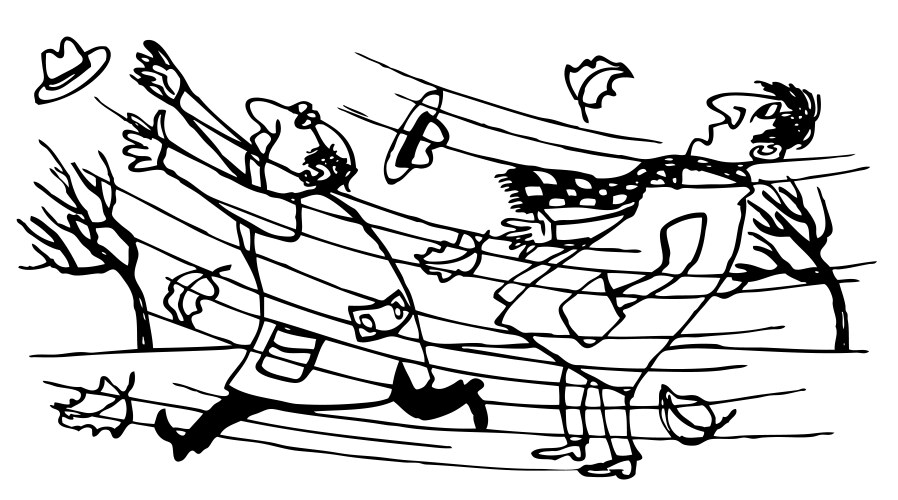 Cartoon Wind Blowing Vector Images (over 3,100)