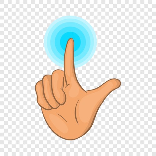 Touch screen icon cartoon style Royalty Free Vector Image