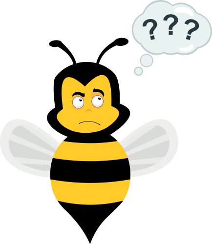 Bee smoking cigarette Royalty Free Vector Image