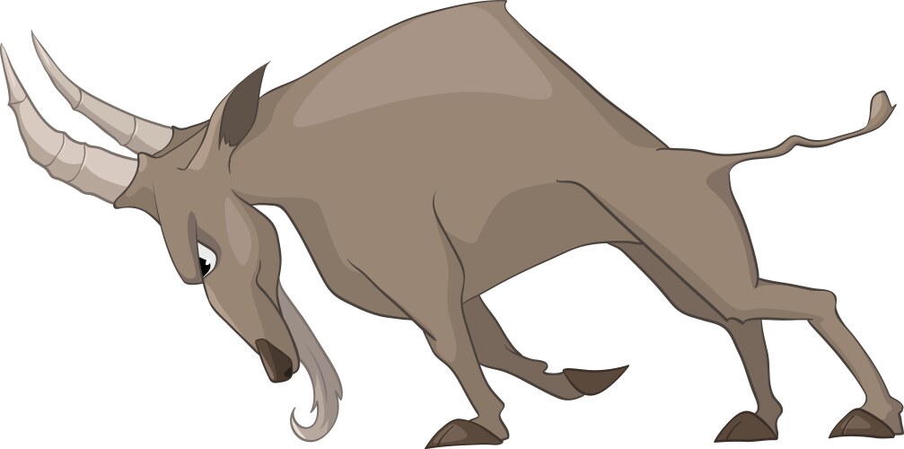 Angry cartoon goat Royalty Free Vector Image - VectorStock