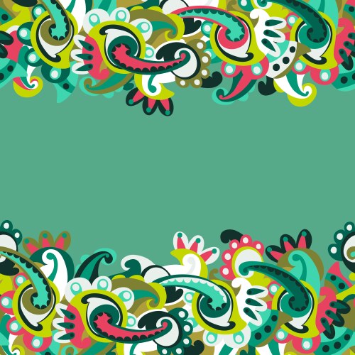 Colorful indian paisley seamless background Vector Image