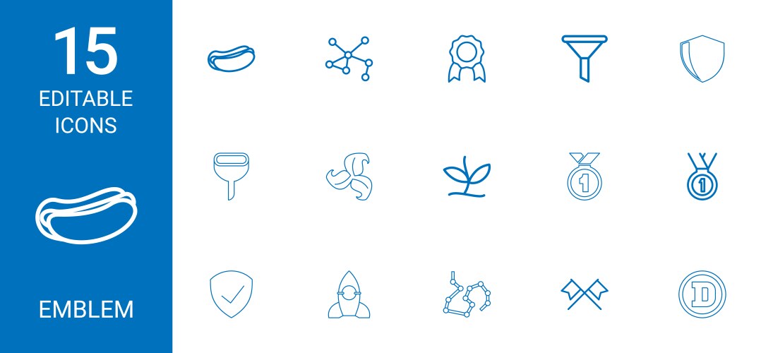 15 emblem icons Royalty Free Vector Image - VectorStock