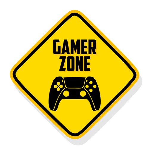 Gaming zone poster for gamer Royalty Free Vector Image